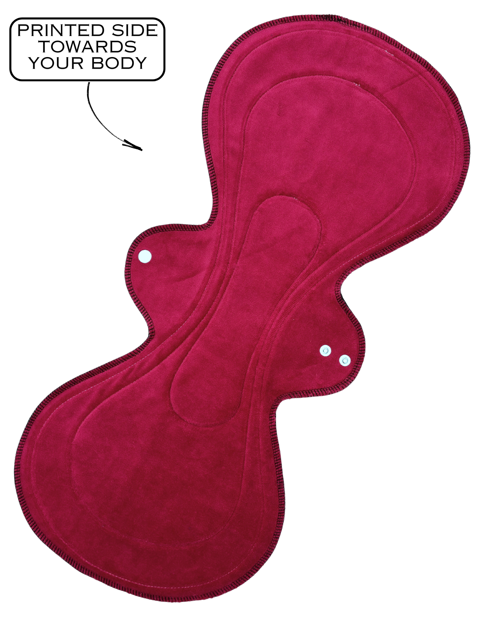 Mega Pad Burgundy Velour - SINGLE PAD - MADE TO ORDER – Soft Taco Reusables